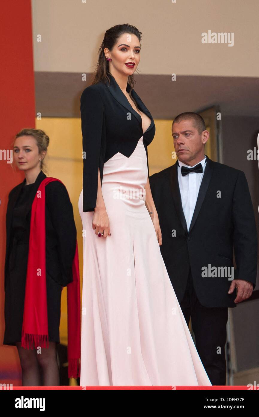 Nabilla Benattia arriving on the red carpet of 'A Hidden Life (Une Vie Cachee)' screening held ...