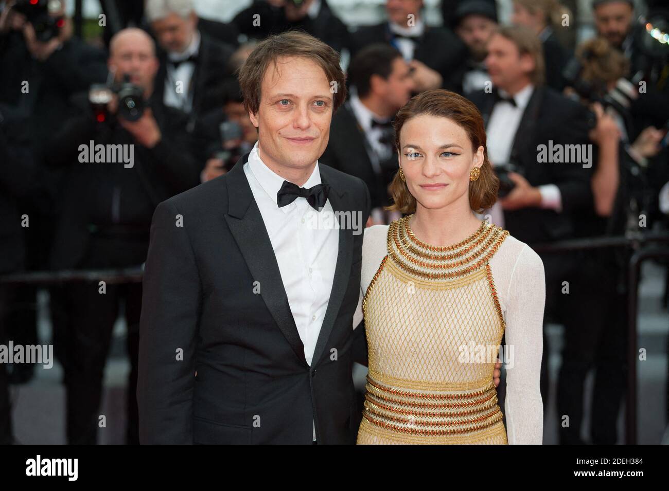 August Diehl and Valerie Pachner arriving on the red carpet of 'A ...