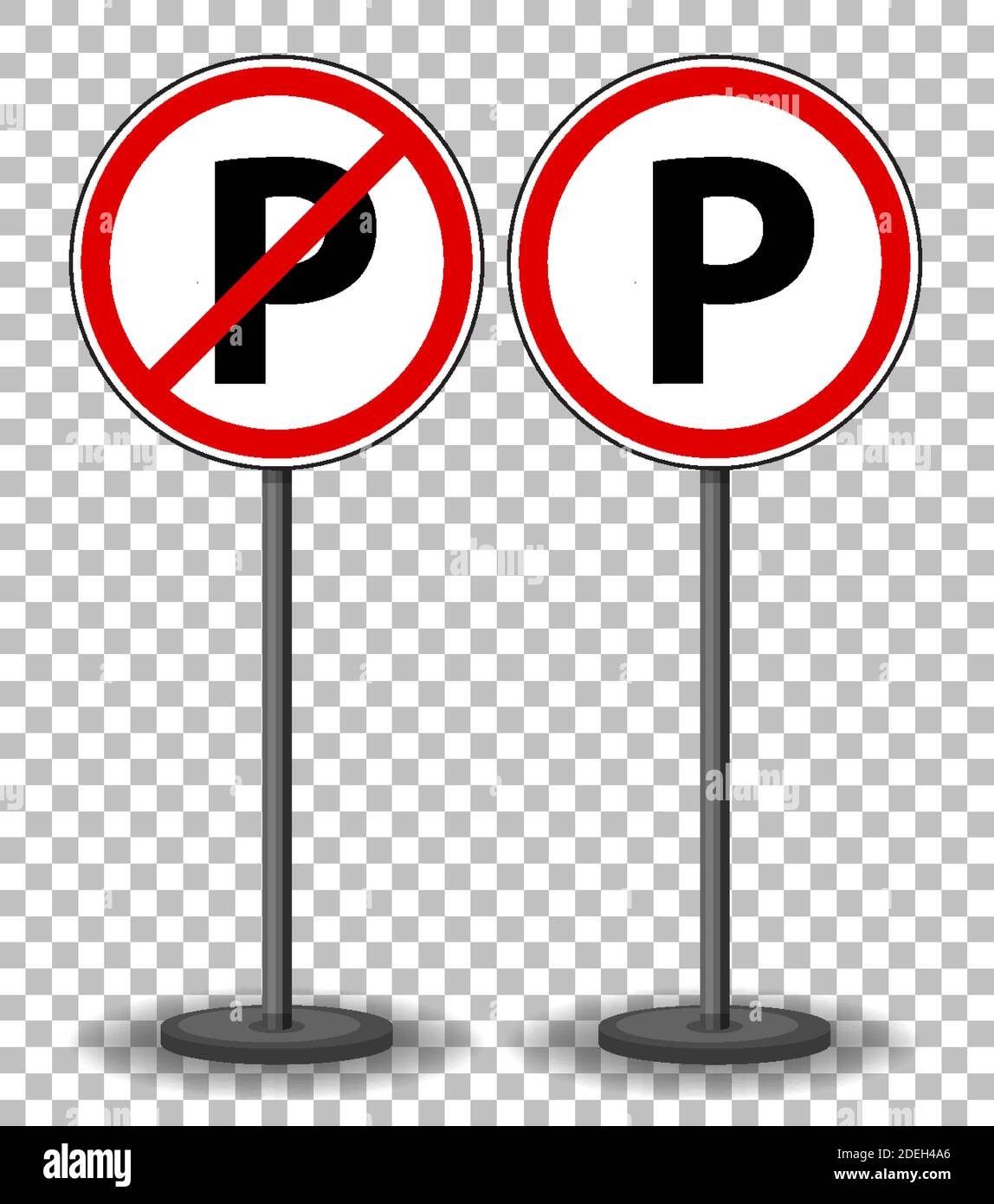 Parking and no parking sign isolated on transparent background ...