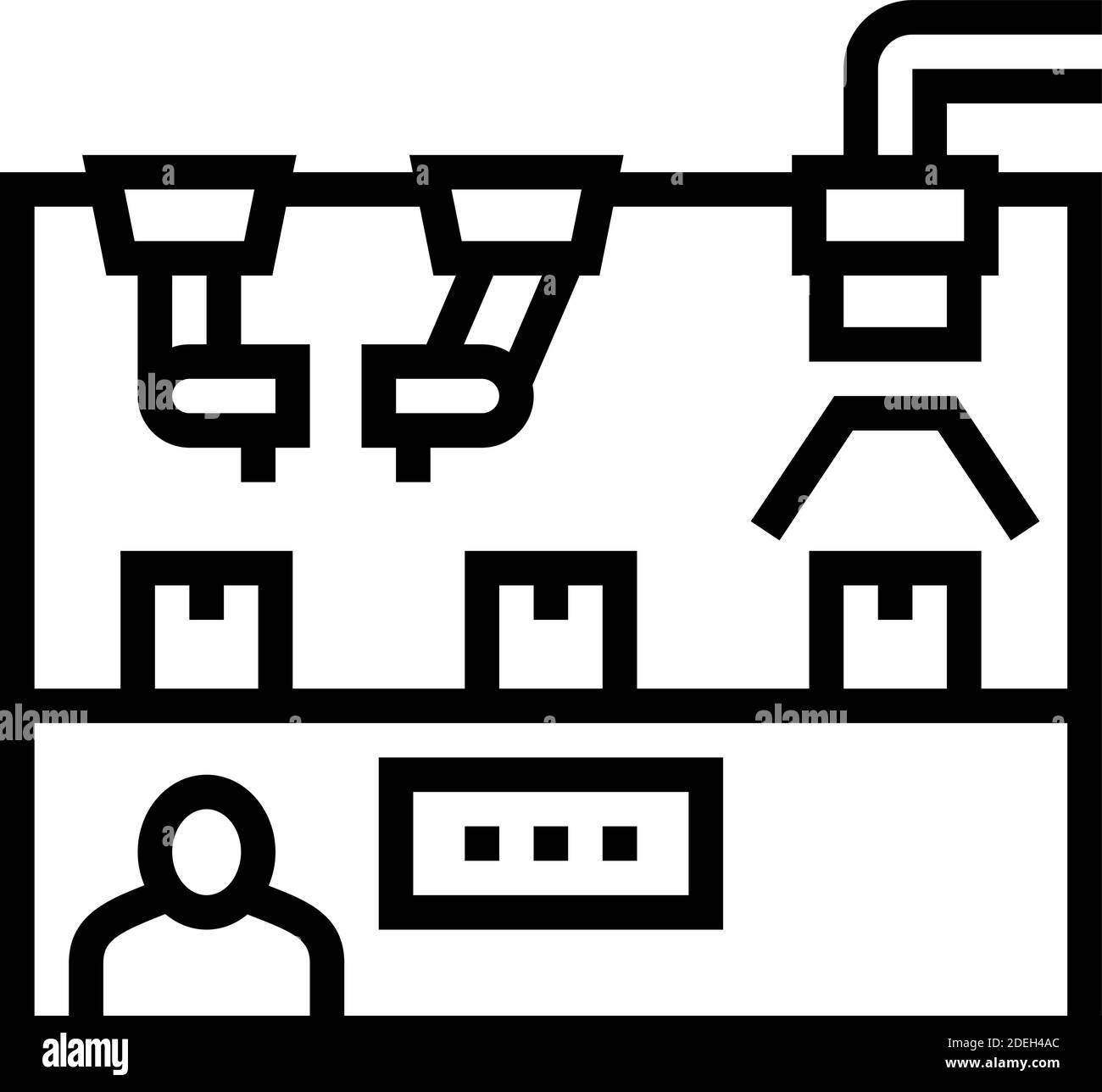 quality control machine line icon vector illustration Stock Vector ...