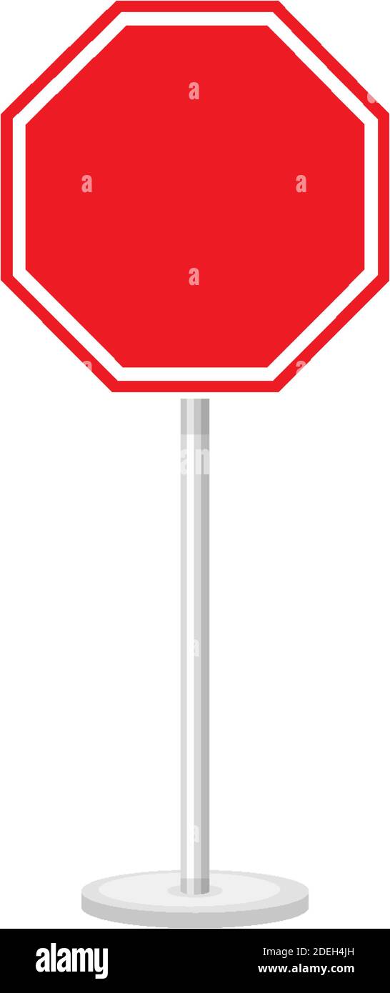 Red traffic sign on white background illustration Stock Vector Image ...