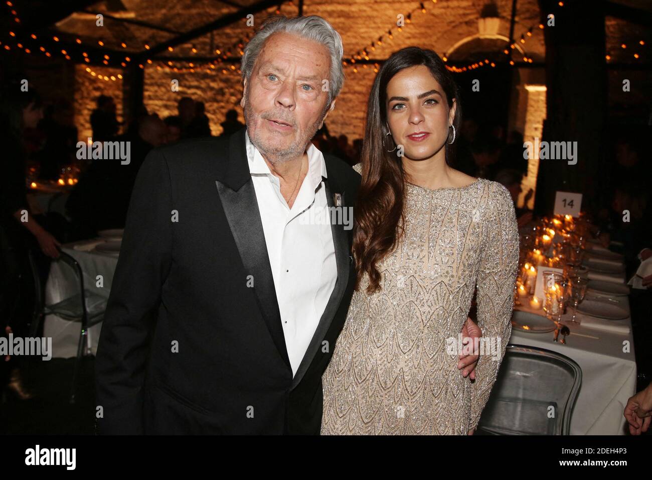 Alain Delon and his daughter Anouchka Delon attending the Kering Women ...