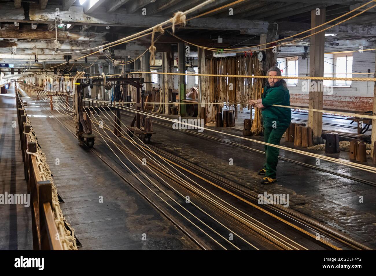 England, Kent, Chatham, The Historic Dockyard, The Historic Ropery ...