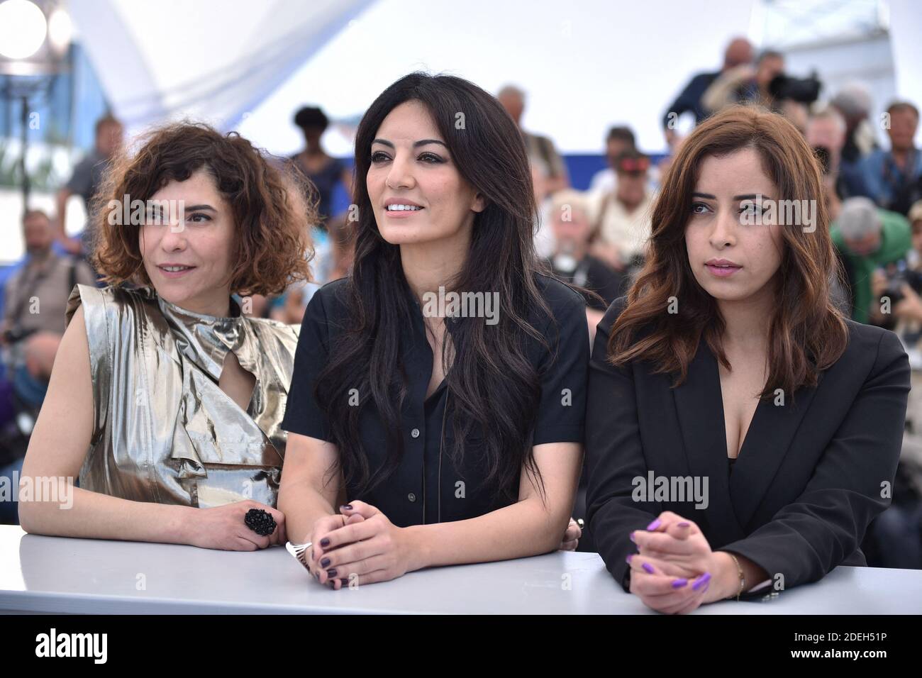 Nisrin Erradi, Director Maryam Touzani and Lubna Azabal attend the ...