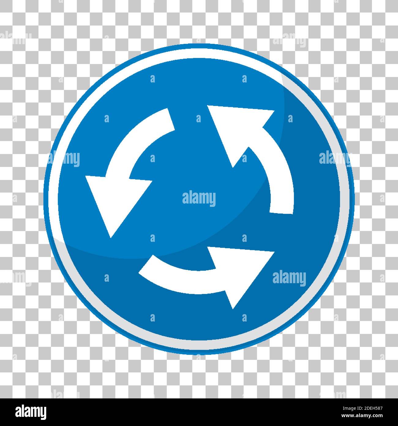 Blue traffic sign on transparent background illustration Stock Vector ...