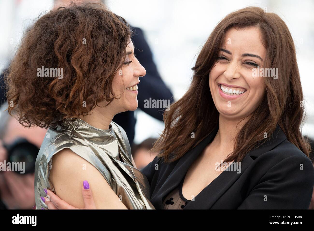 Nisrin Erradi and Nabil Ayouch attend the photocall for Adam during the ...