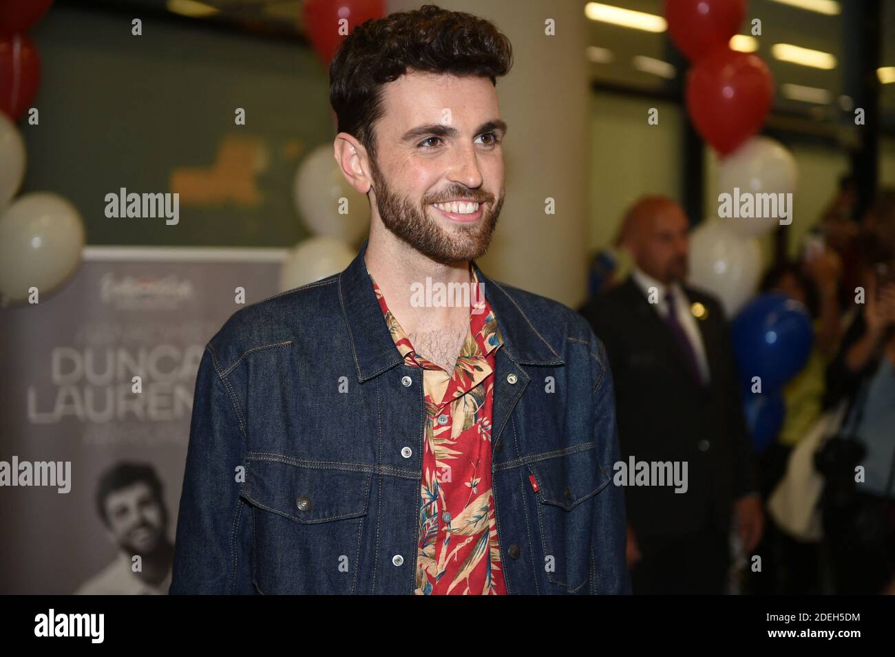 Dutch singer Duncan Laurence is greeted by fans at Schiphol airport in ...