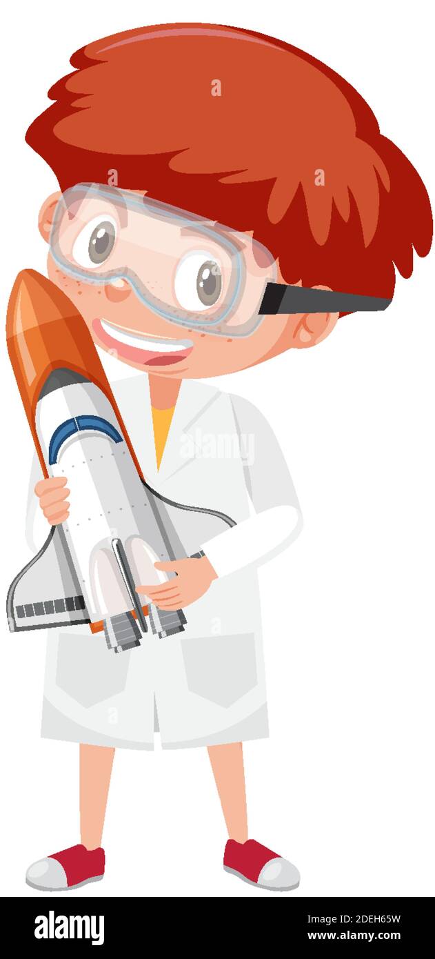 Cartoon scientist boy in lab hi-res stock photography and images - Alamy