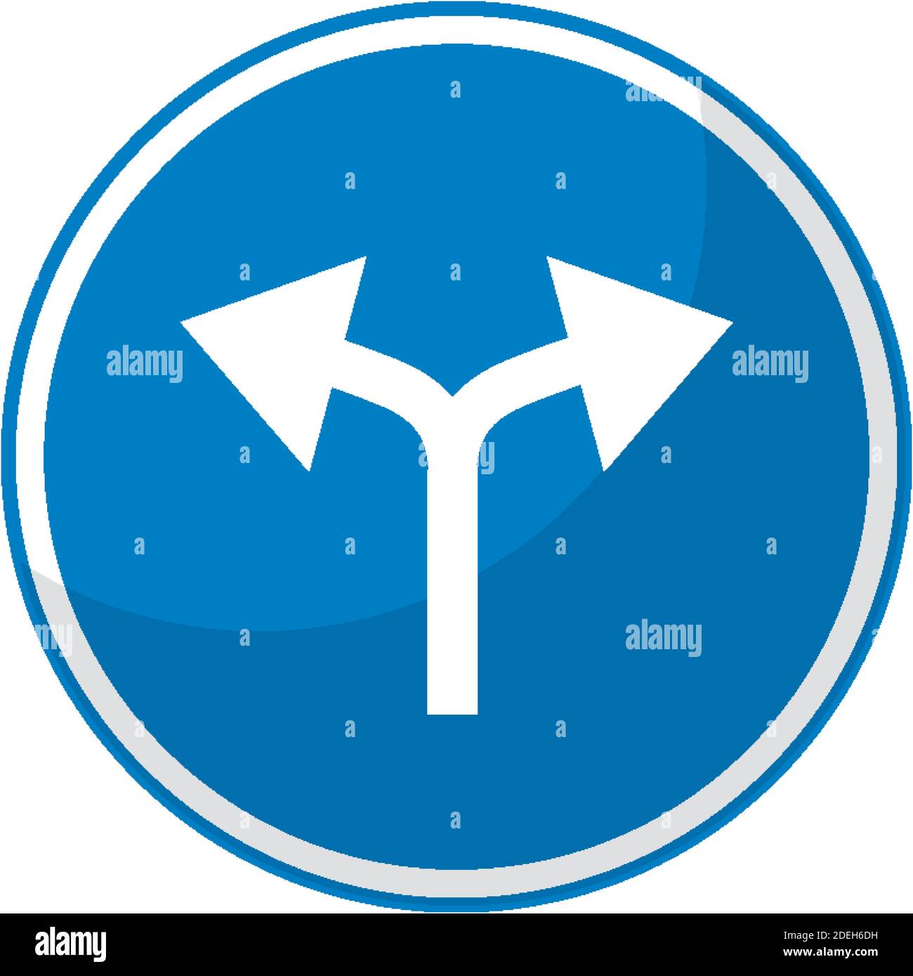 Blue traffic sign on white background illustration Stock Vector Image ...