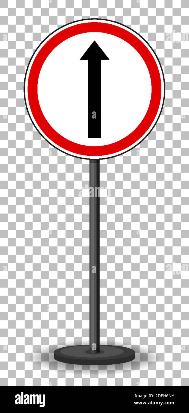 Red traffic sign on transparent background illustration Stock Vector ...
