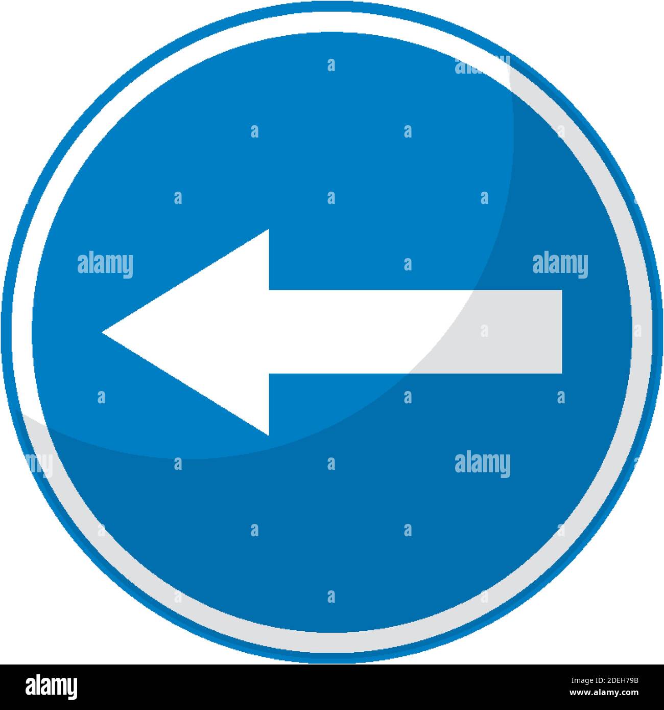 Blue traffic sign on white background illustration Stock Vector Image ...