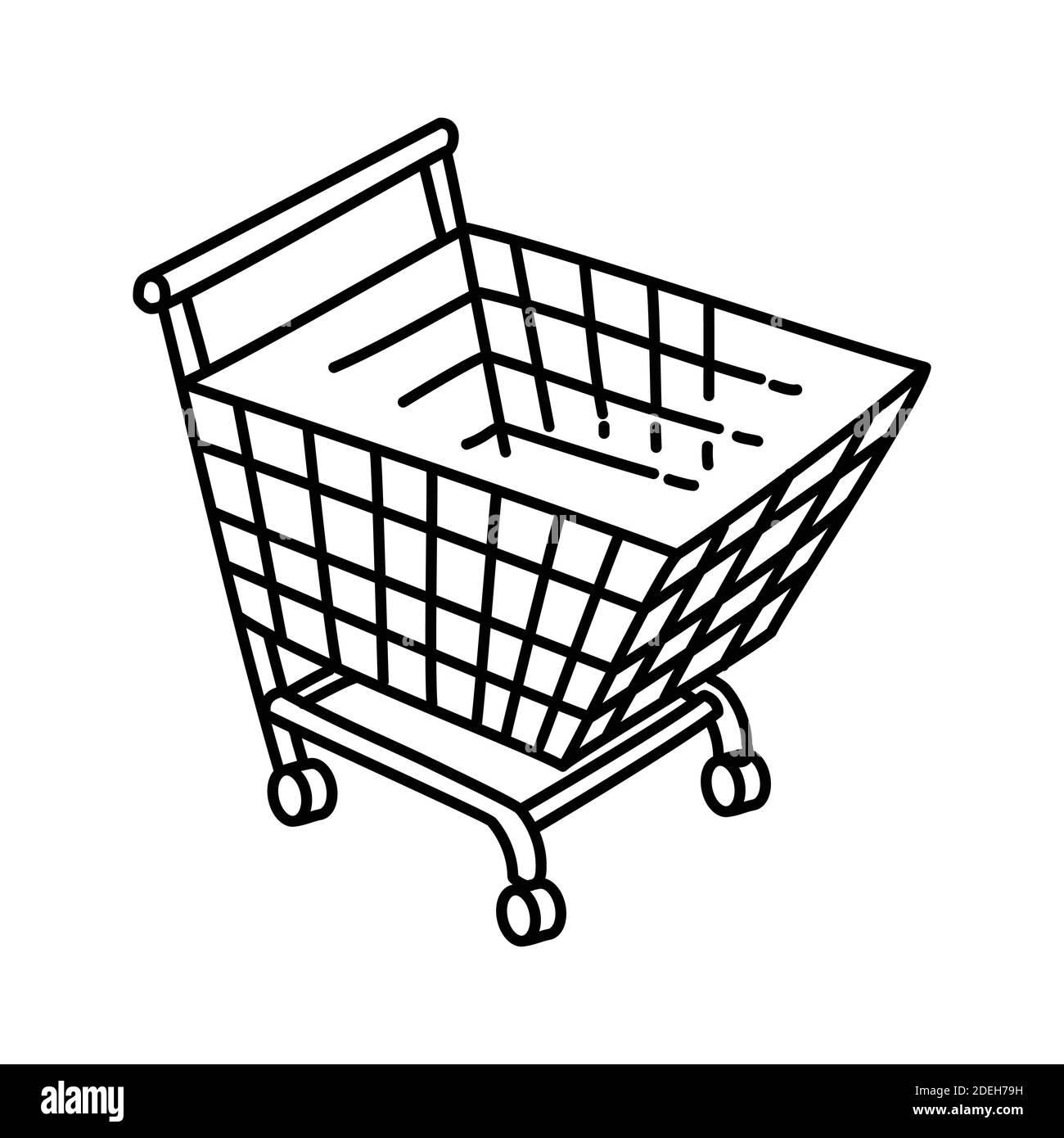 Shopping Chart Hand Drawn Icon Set Vector Stock Vector Image & Art - Alamy