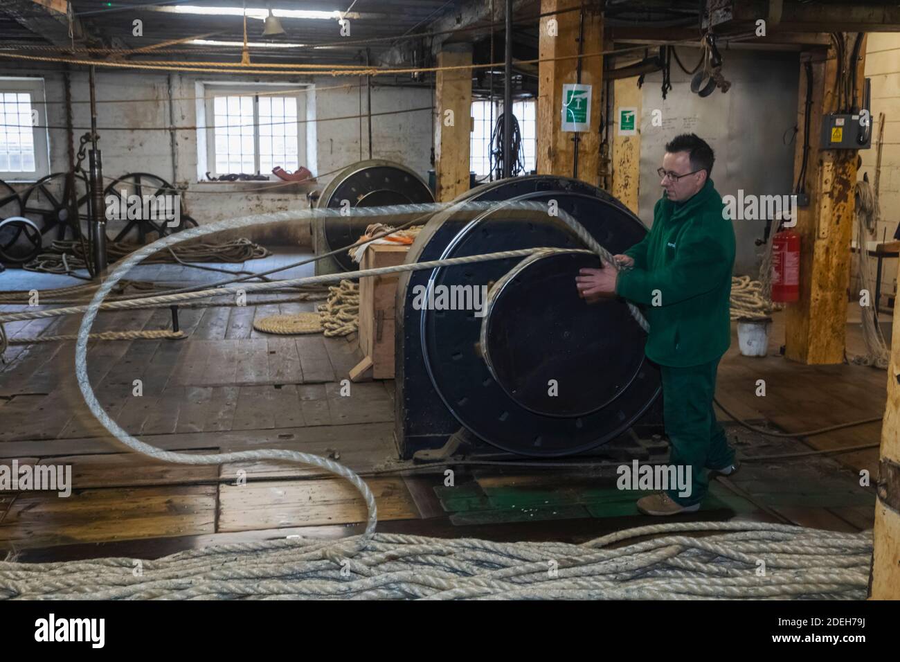 England, Kent, Chatham, The Historic Dockyard, The Historic Ropery ...