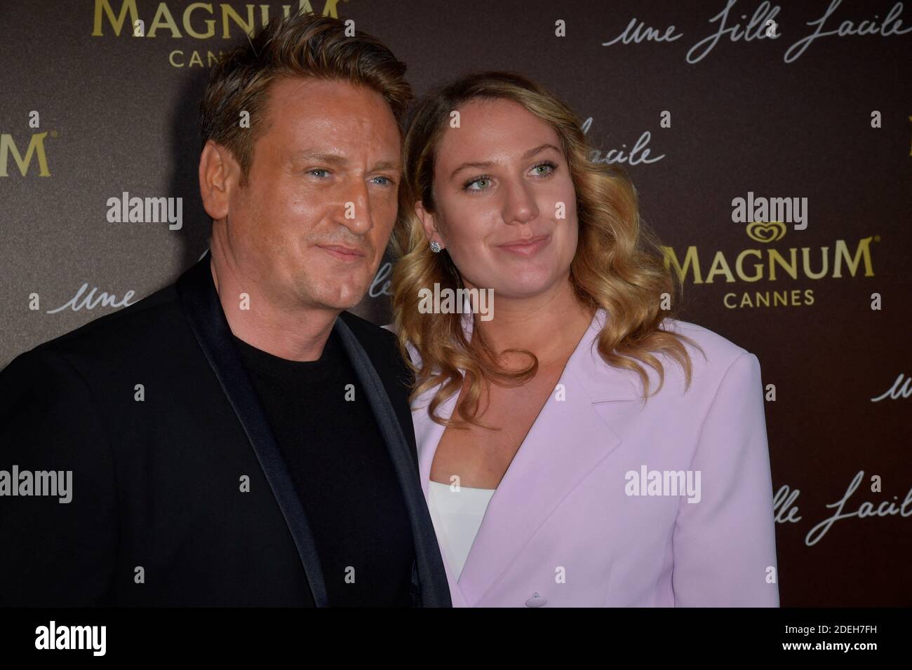 Benoit Magimel and his wife Margot Pelletier attending the photocall ...