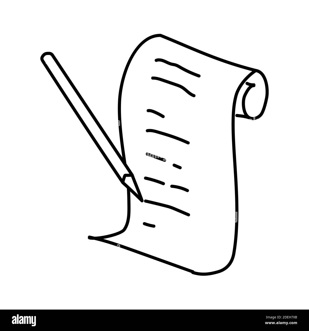 Shopping List Hand Drawn Icon Set Vector Stock Vector Image & Art - Alamy