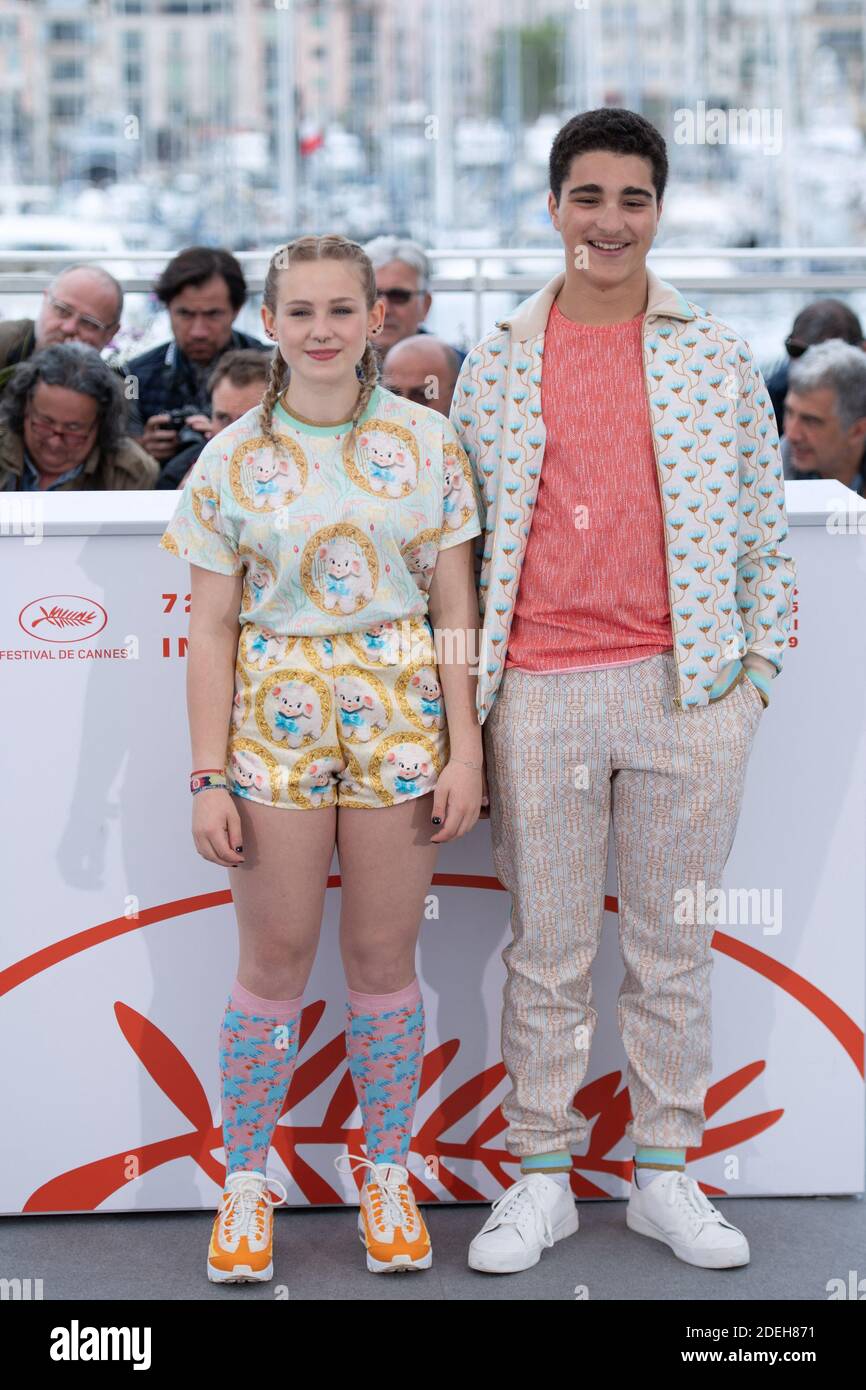 Victoria Bluck and Idir Ben Addi attending the Le Jeune Ahmed Photocall ...
