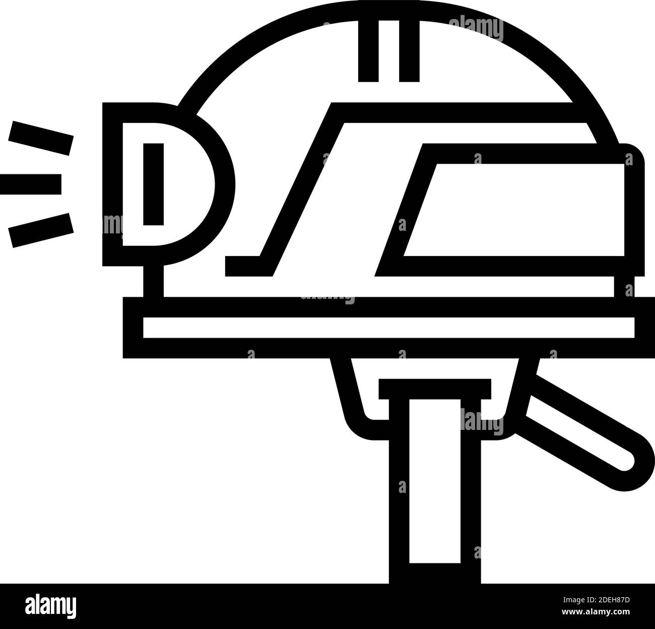 miner helmet line icon vector illustration Stock Vector Image & Art - Alamy