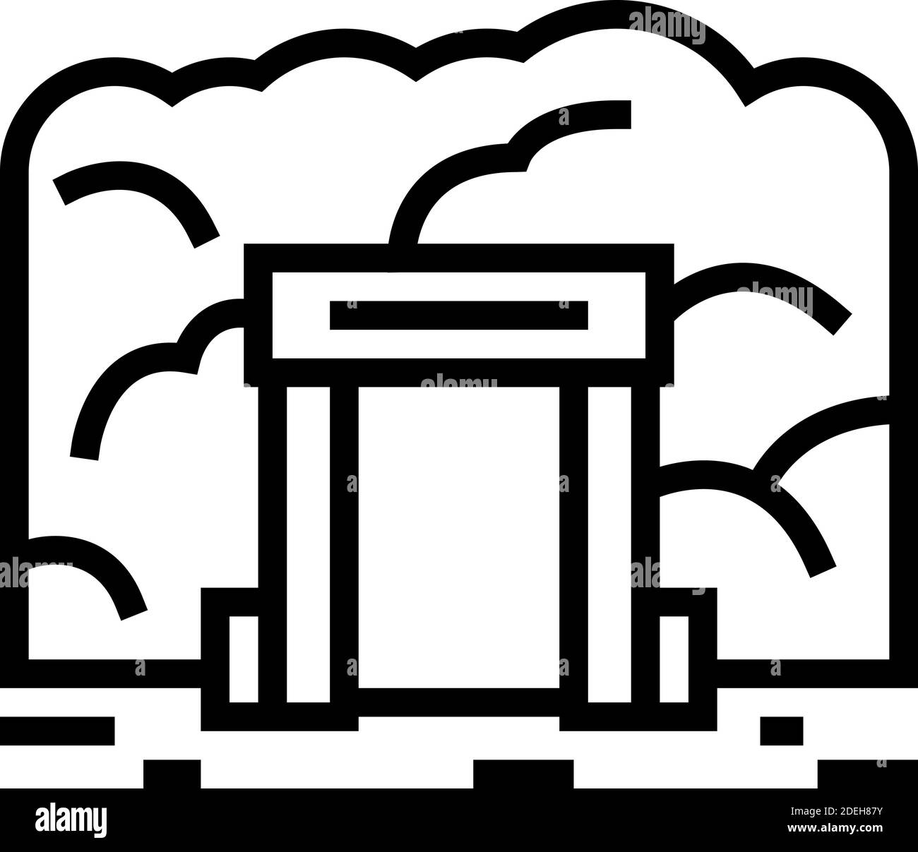 mine entry line icon vector illustration Stock Vector Image & Art - Alamy