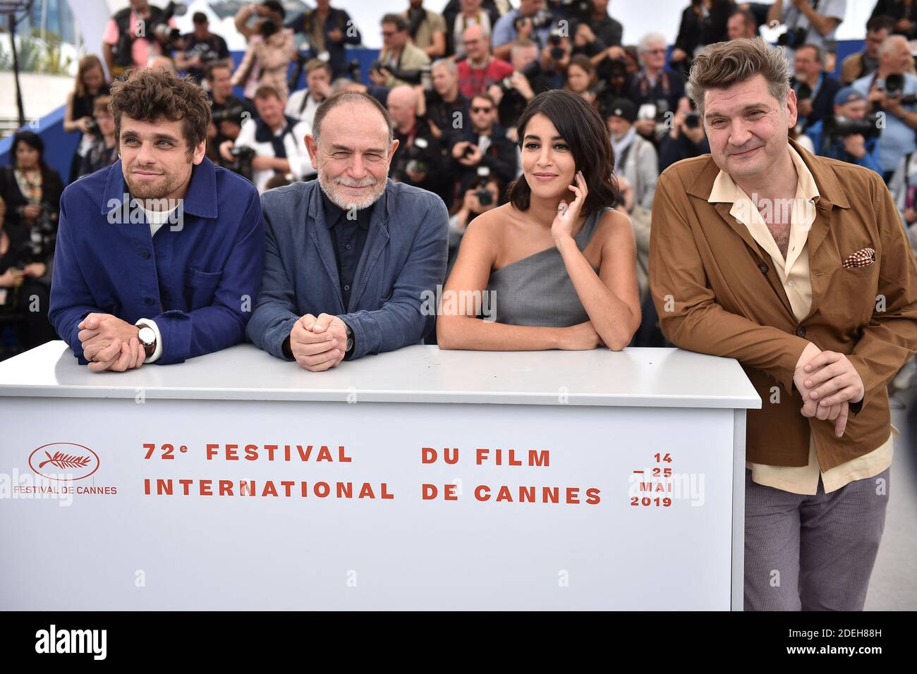 Thomas Bidegain, Leila Bekhti, Lorenzo Mattotti and Arthur Dupont attend the photocall for "La ...