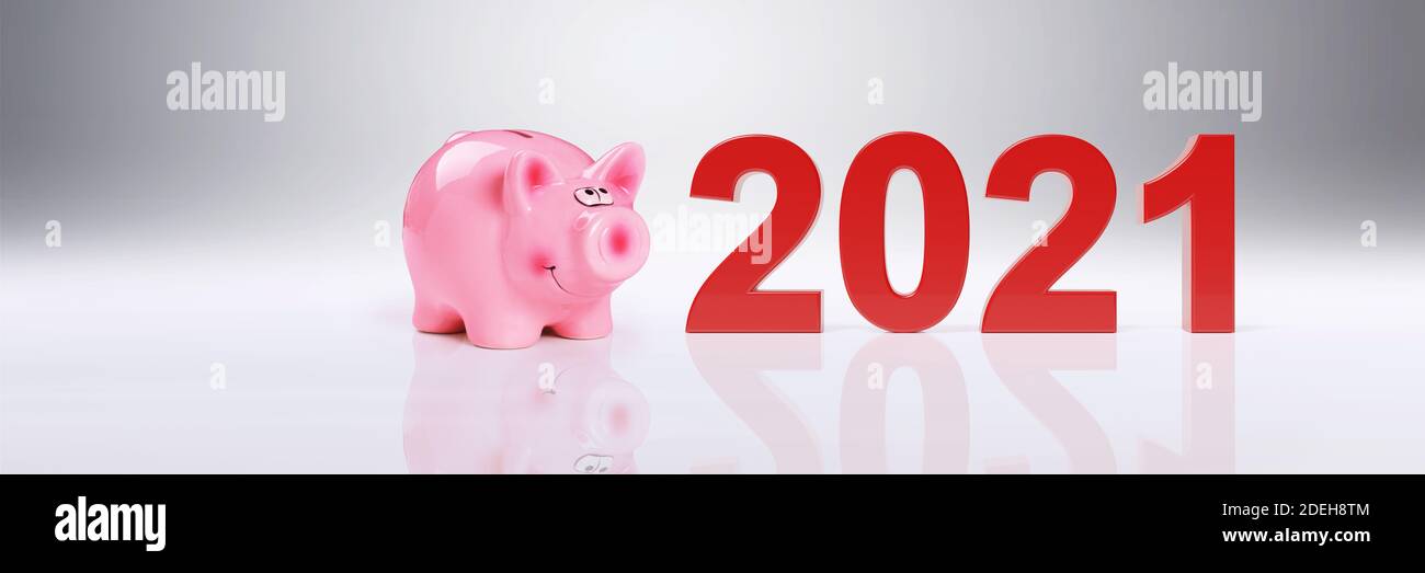 Creative design concept for the new year festival. 3D illustration ...