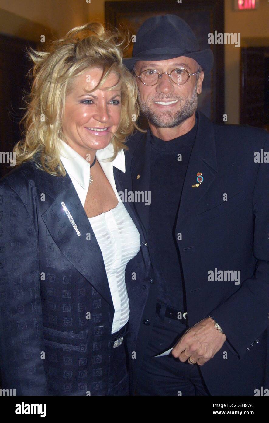 Miami Beach, FL 11-3-2001 Maurice Gibb (BeeGees) and wife Yvonne at the ...