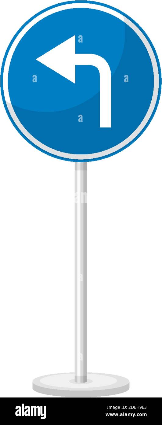 Blue traffic sign on white background illustration Stock Vector Image ...