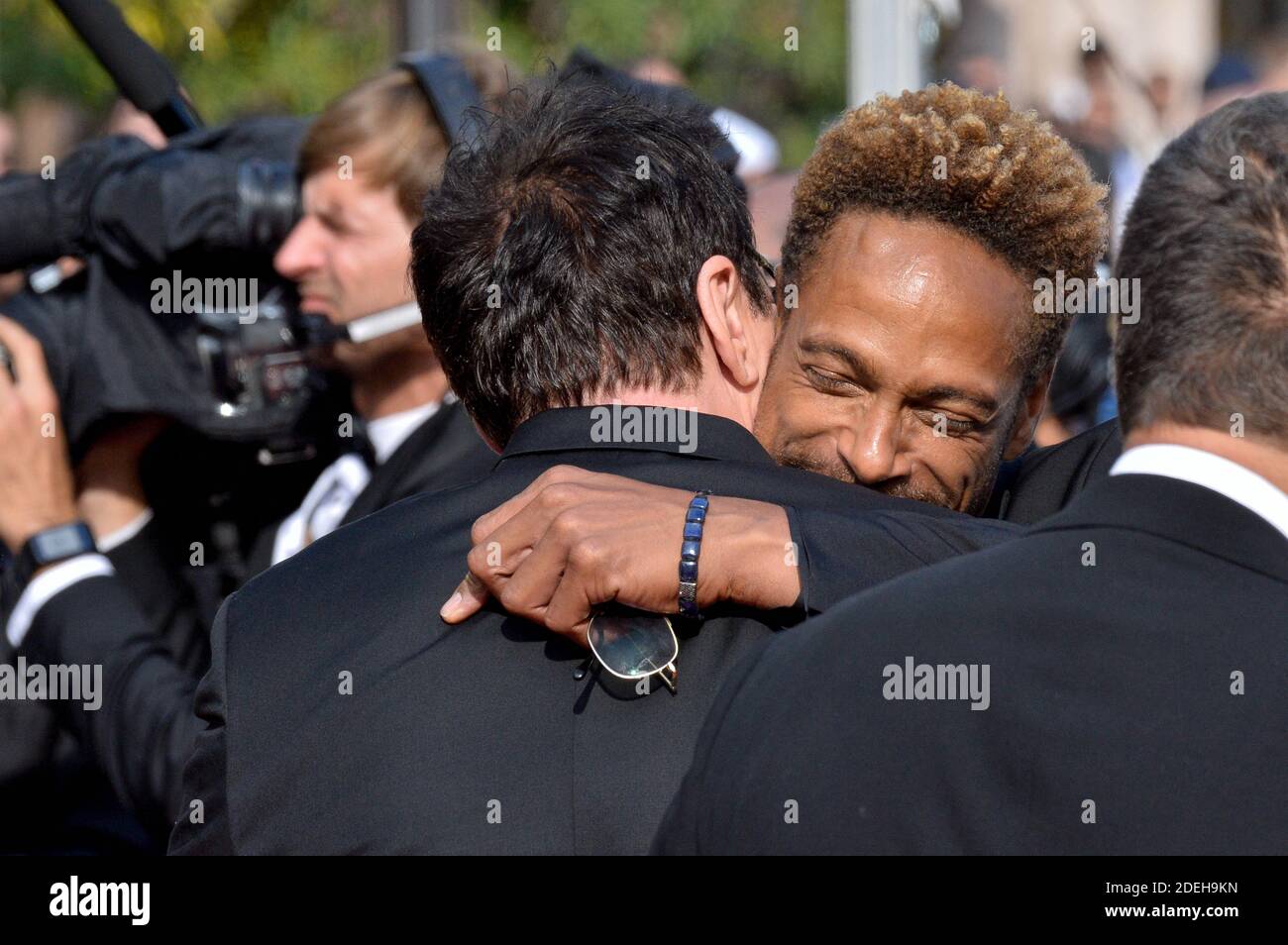 Quentin Tarantino, Gary Dourdan attending the premiere of Once Upon A ...