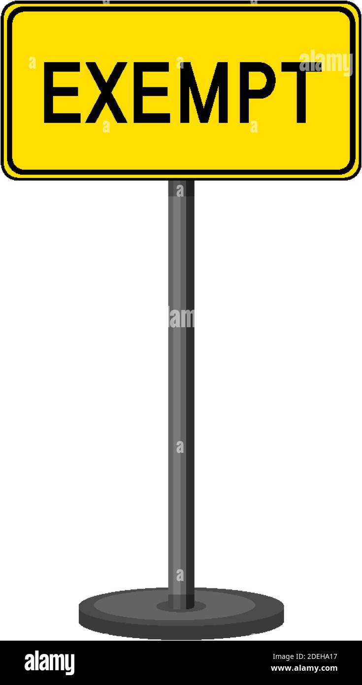 Exempt sign isolated on white background illustration Stock Vector ...