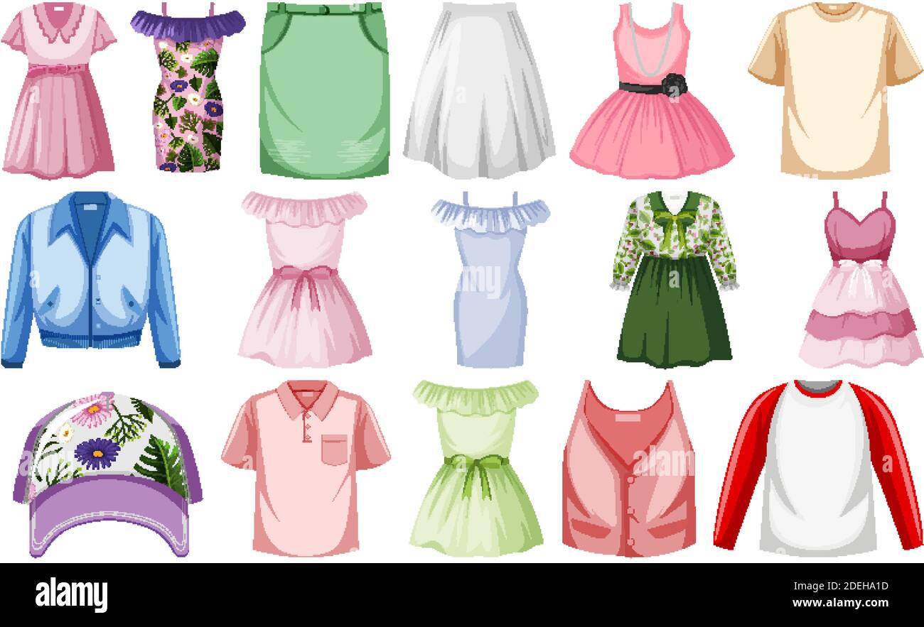 Set of clothes mock up illustration Stock Vector Image & Art - Alamy