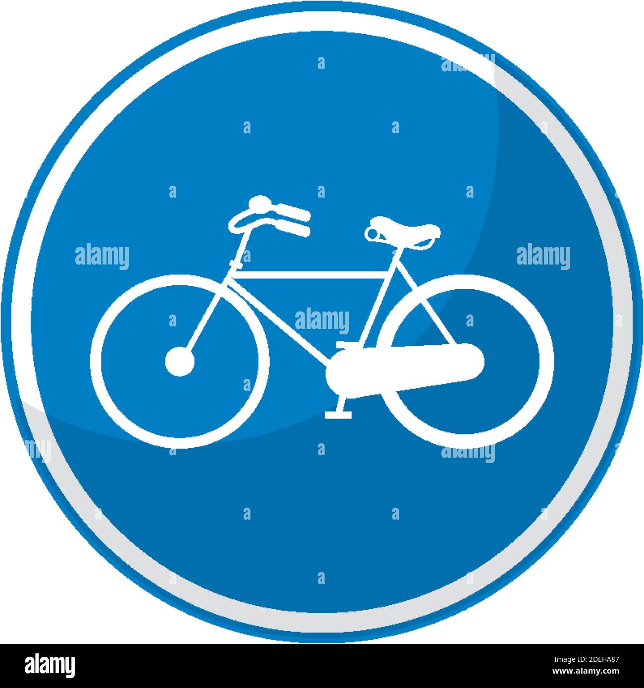 Blue traffic sign on white background illustration Stock Vector Image ...