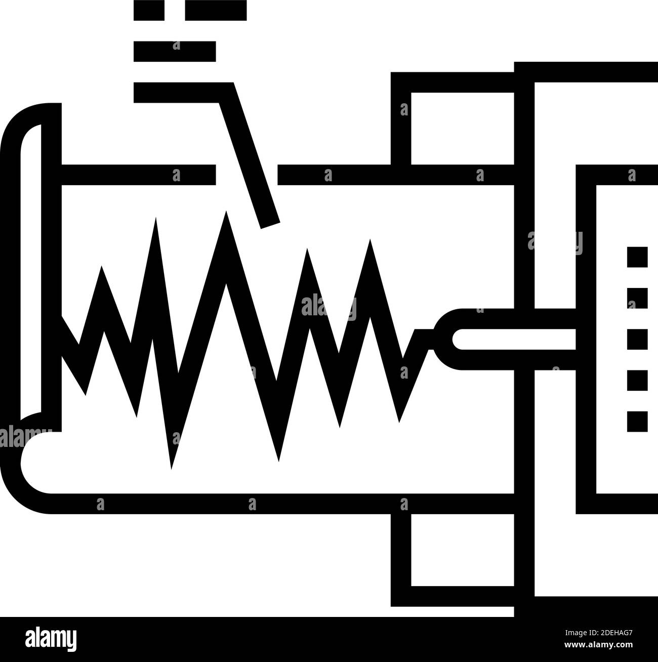 seismograph device line icon vector illustration Stock Vector Image ...