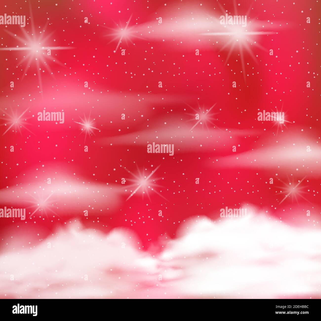 Magic fairy tale red sky background illustration Stock Vector Image ...
