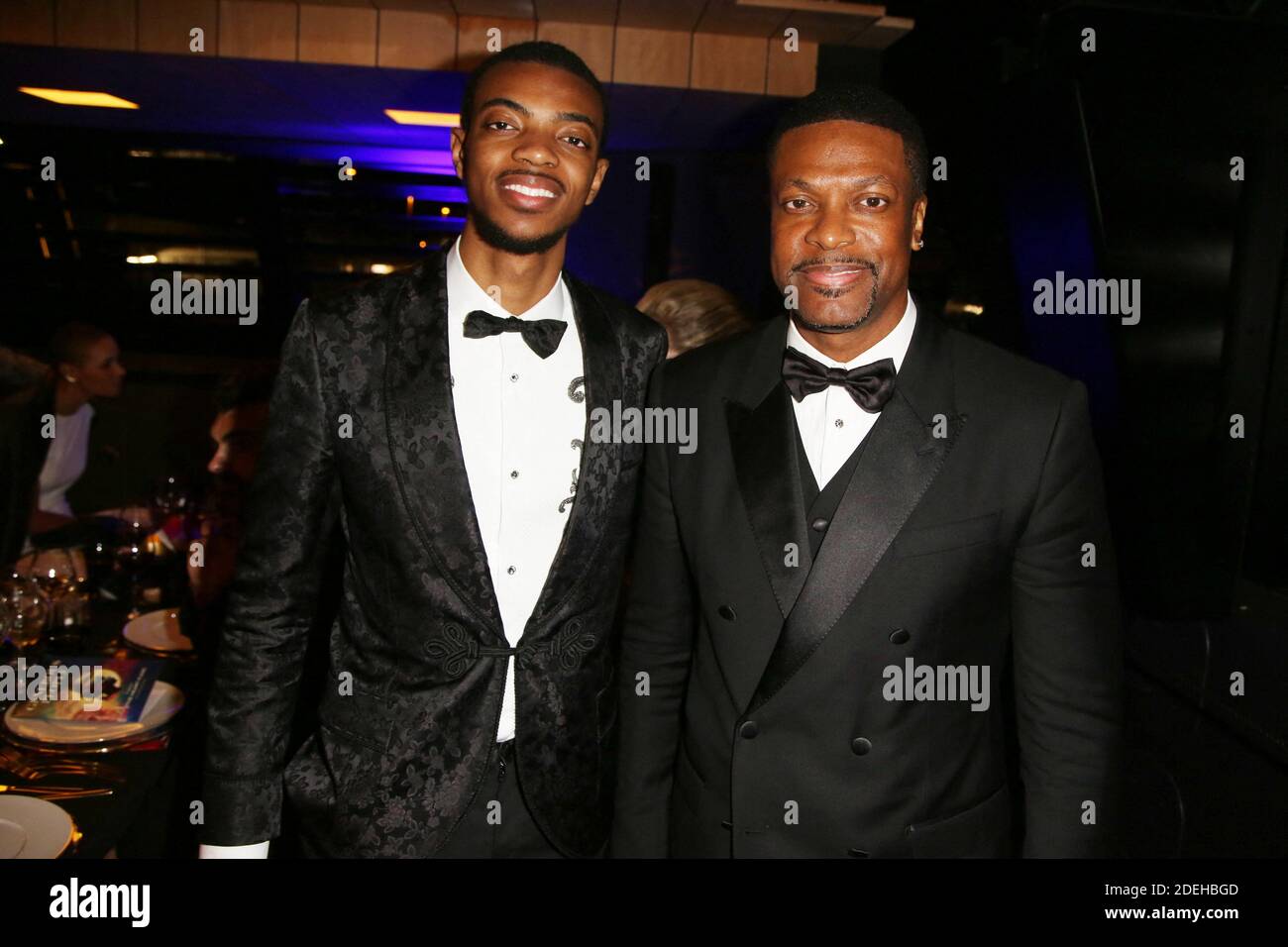 Exclusive - Chris Tucker and his son attending the Heart Fund party ...