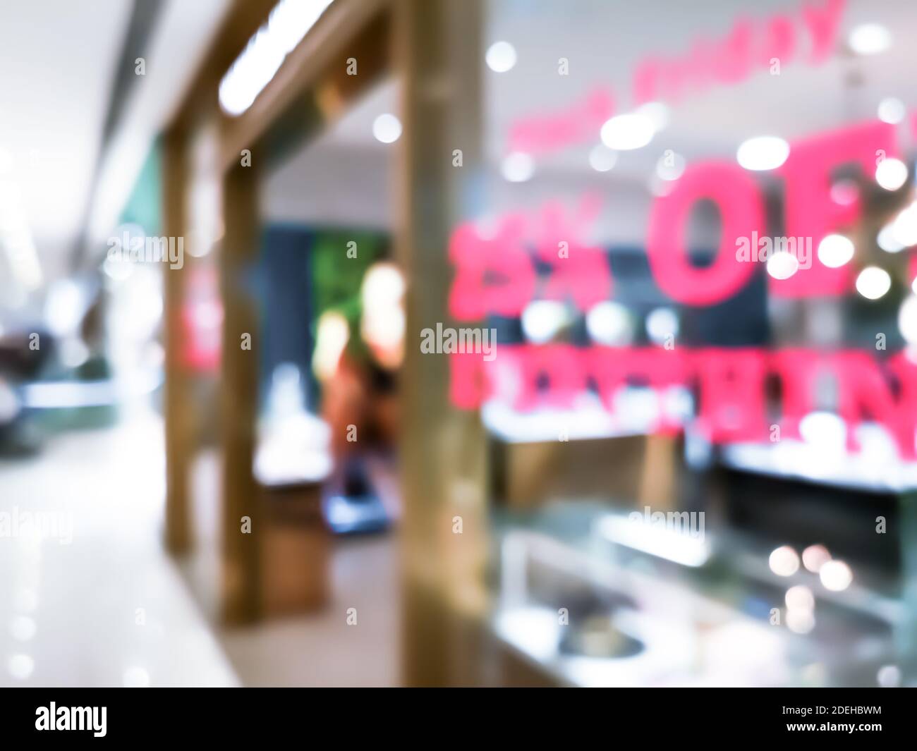 Abstract Shopping mall background with bokeh Stock Photo - Alamy