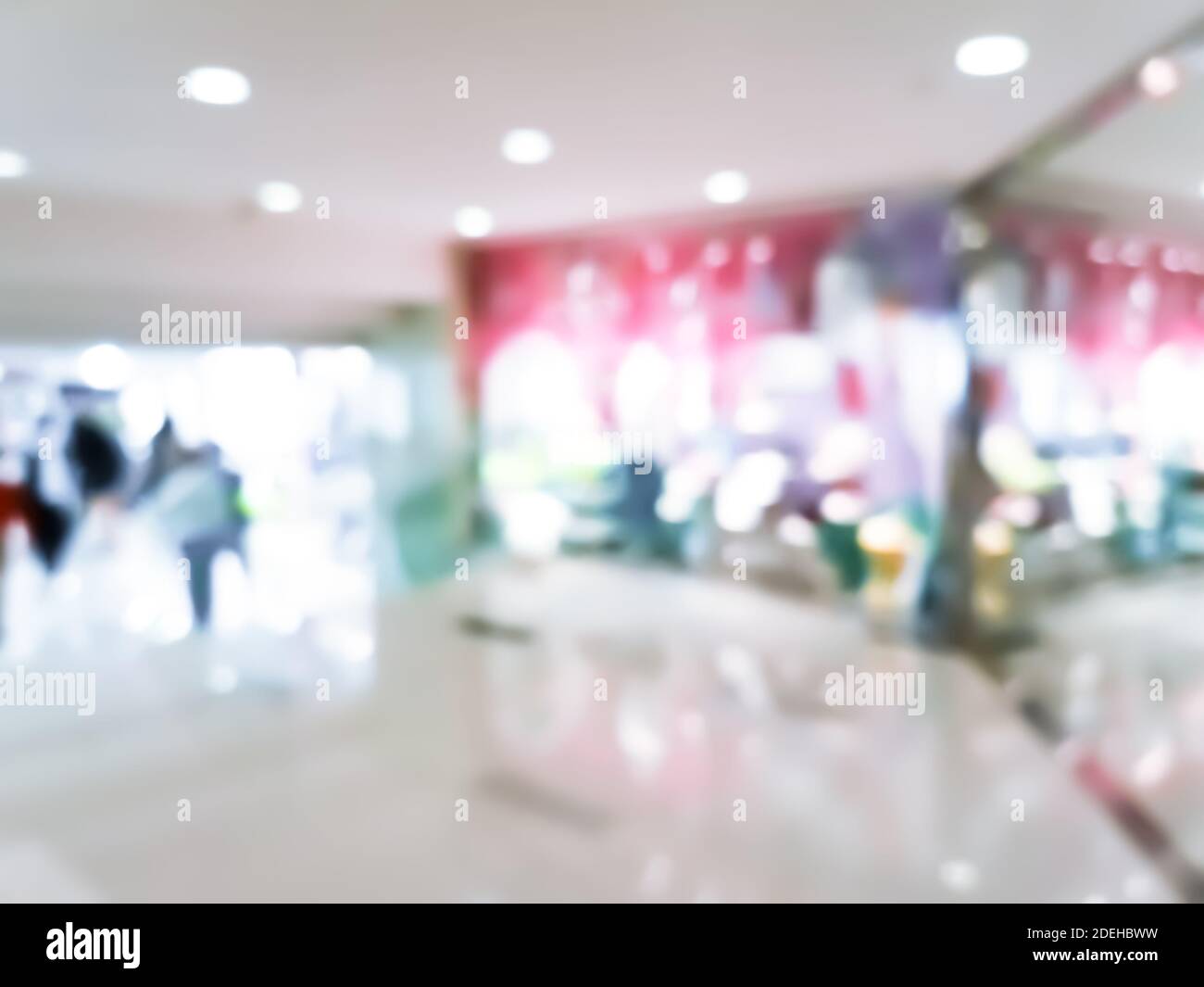 Abstract Shopping mall background with bokeh Stock Photo - Alamy