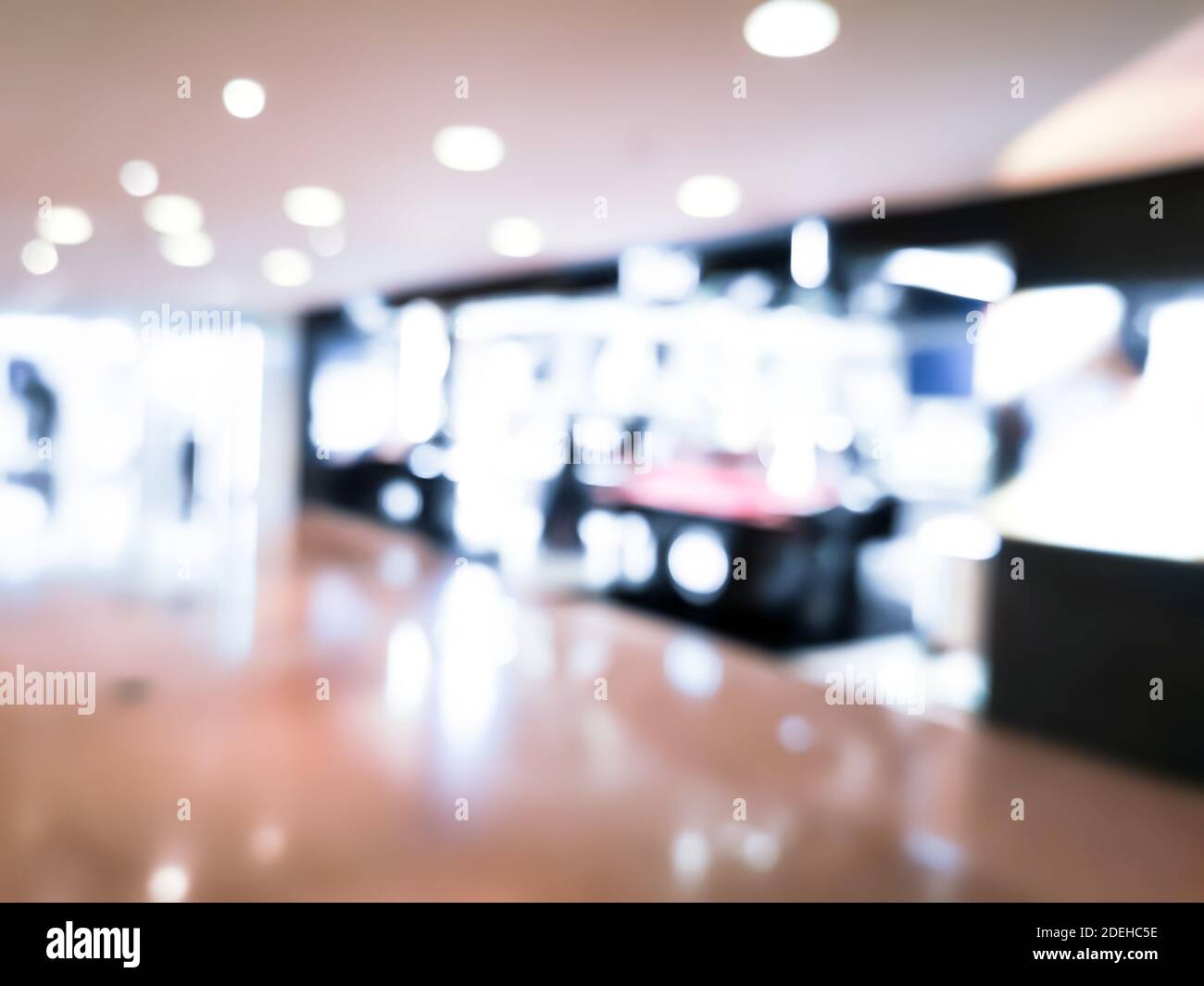Abstract Shopping mall background with bokeh Stock Photo - Alamy