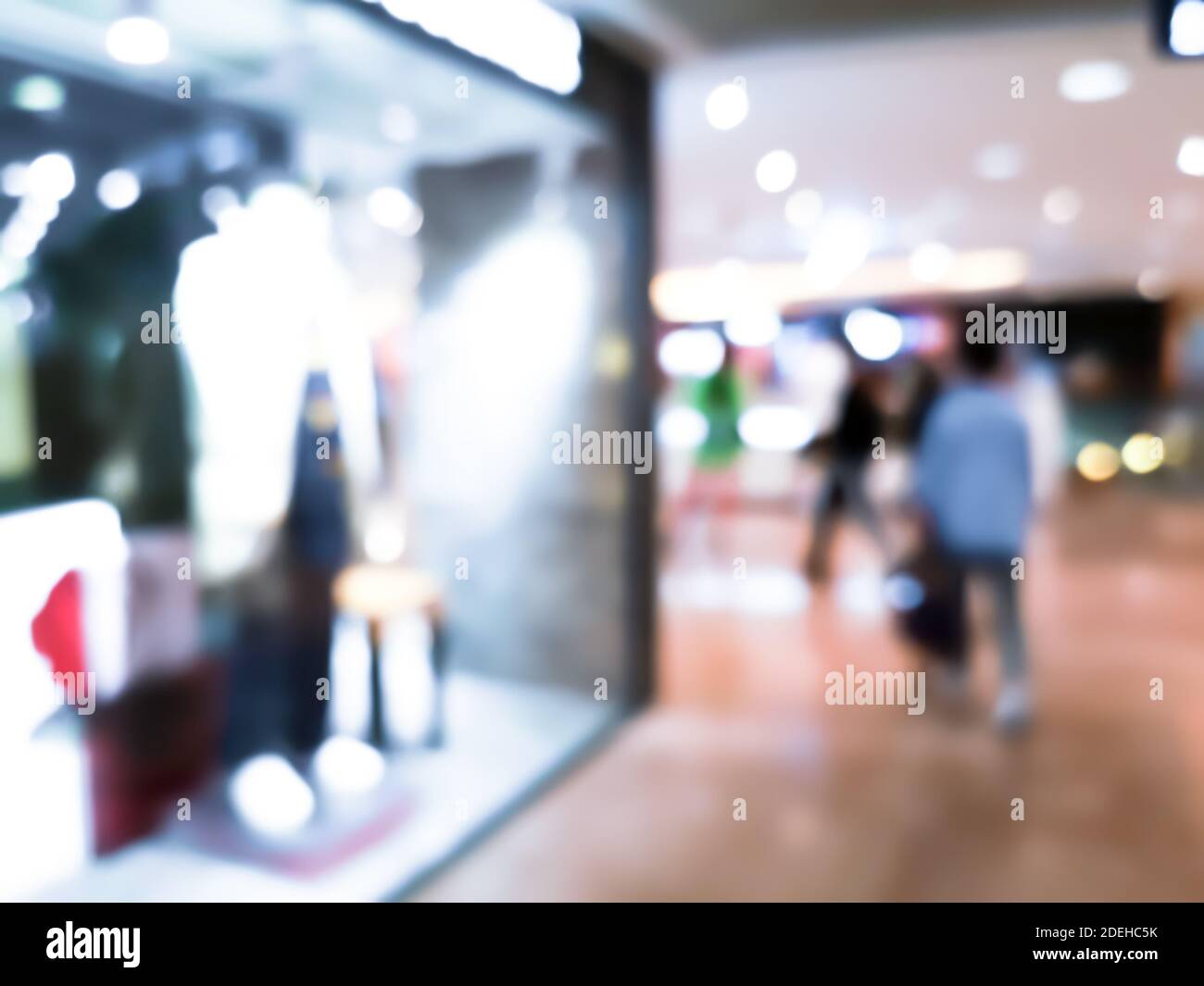 Abstract Shopping mall background with bokeh Stock Photo - Alamy
