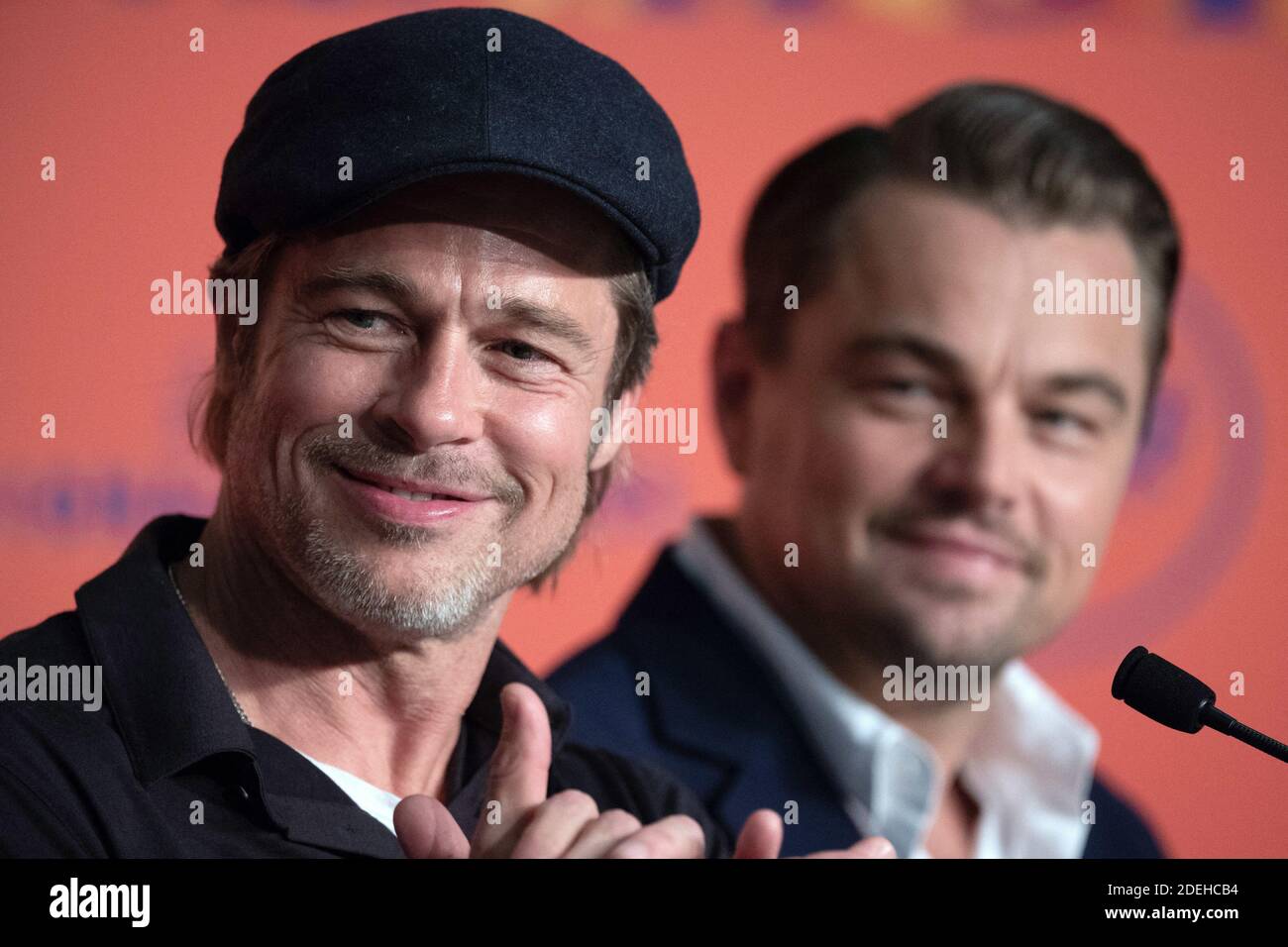Brad Pitt and Leonardo di Caprio attending the Once Upon A Time... In ...