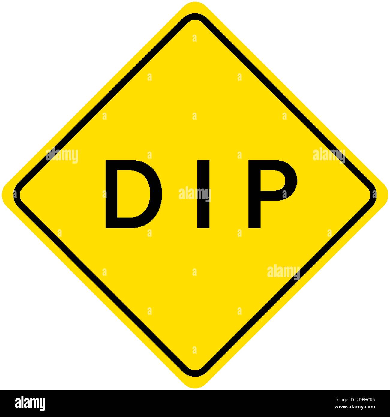 Dip yellow sign on white background illustration Stock Vector Image ...