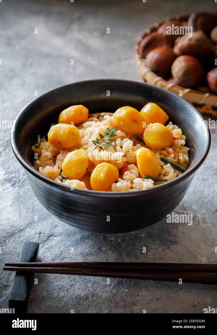 Rice Steamed with Chestnut, Japanese Food Stock Photo - Alamy