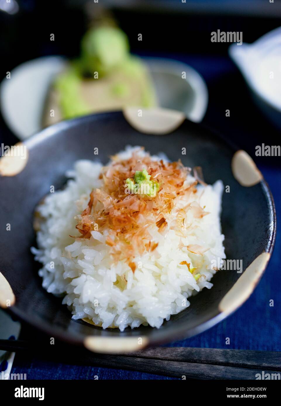 Wasabi Rice Bowl, Japanese Food Stock Photo - Alamy