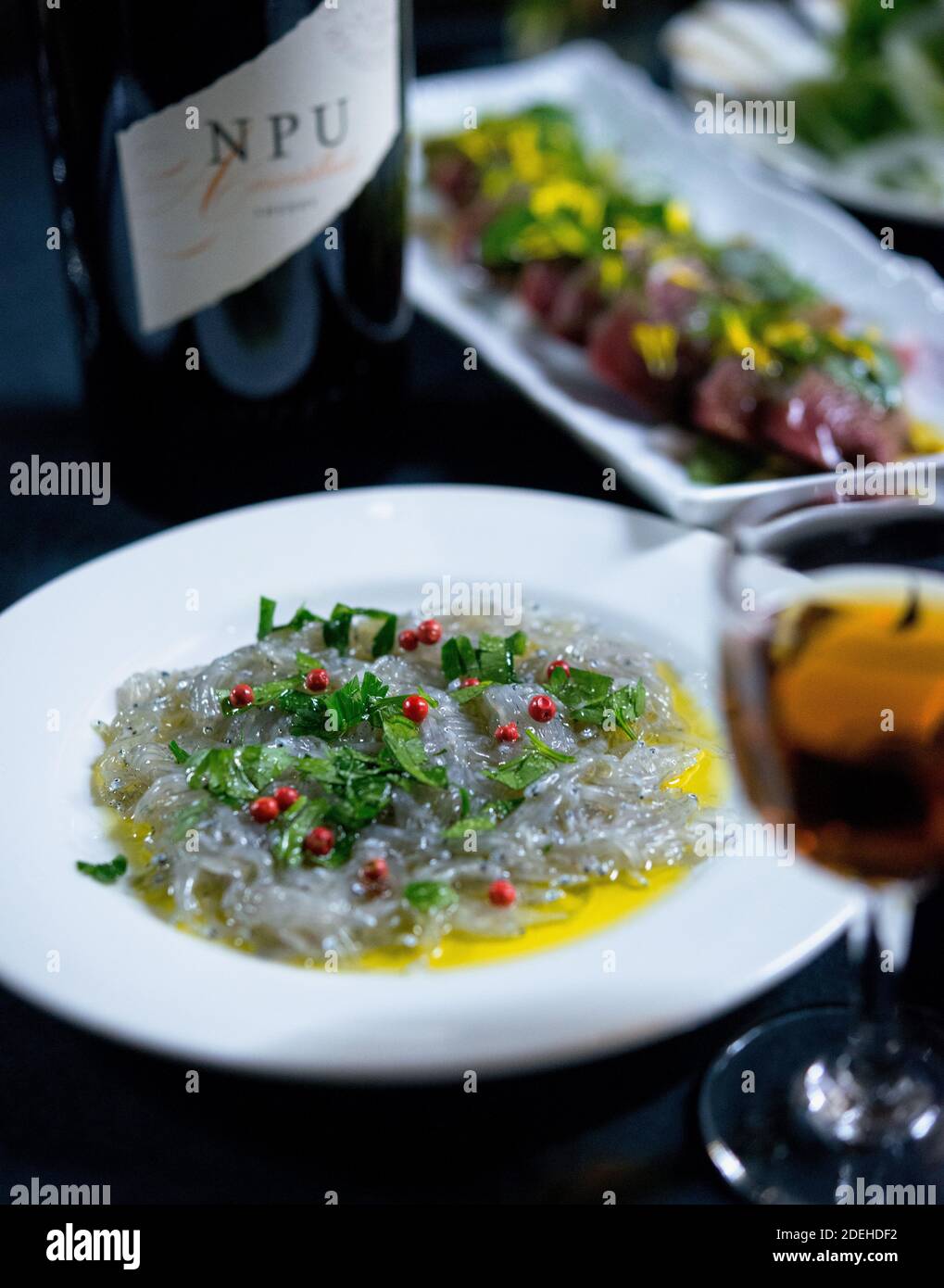 Carpaccio of Raw Whitebait Stock Photo - Alamy