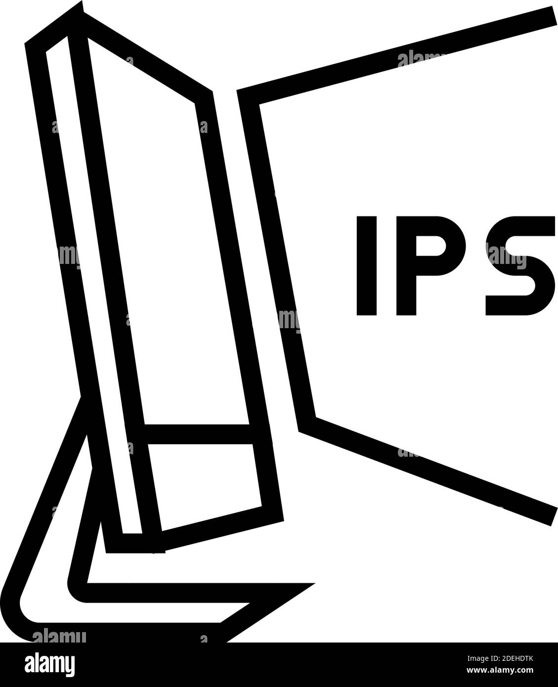 ips computer display line icon vector illustration Stock Vector Image ...