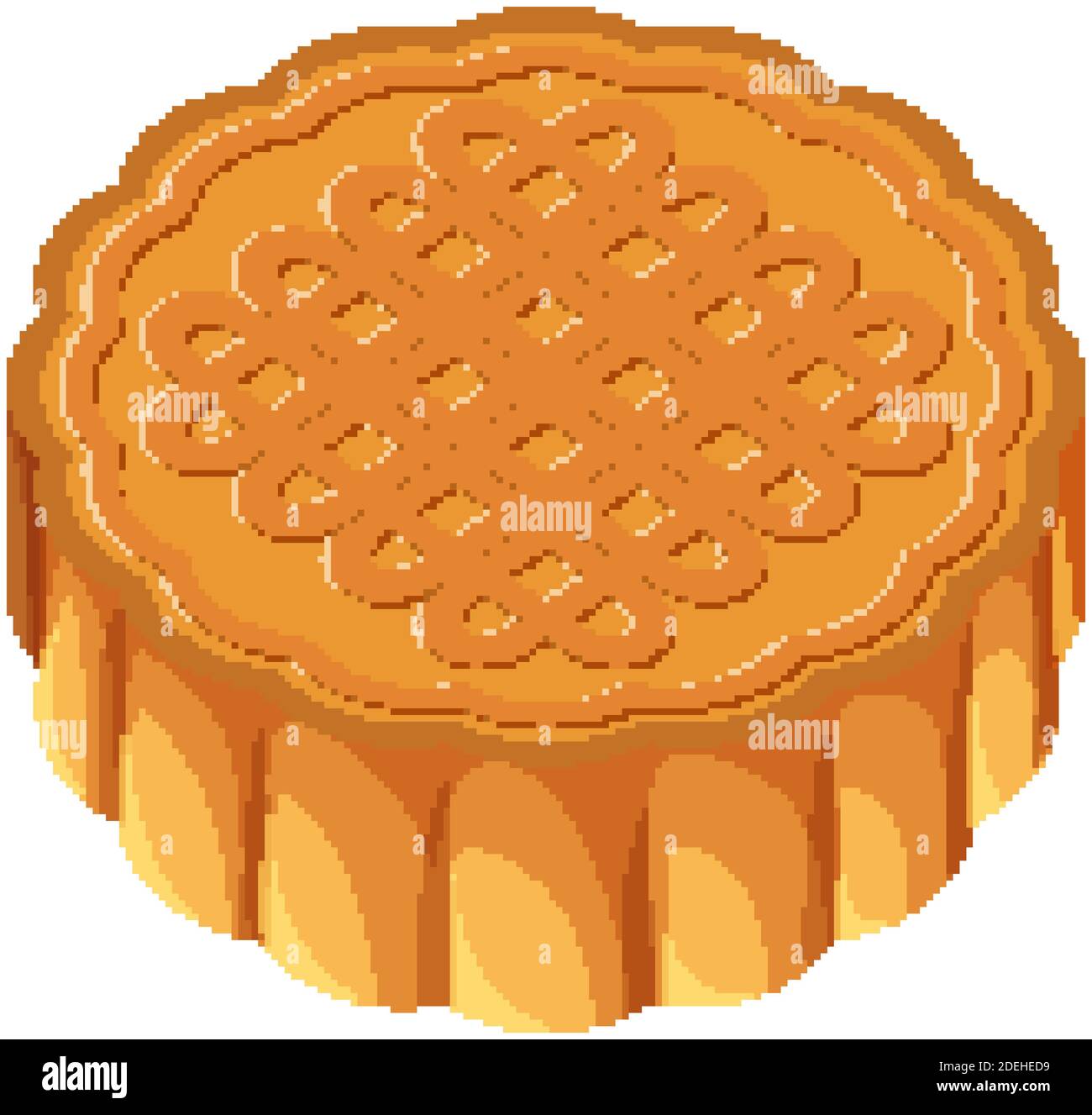 Isolated mooncake on white background illustration Stock Vector Image ...