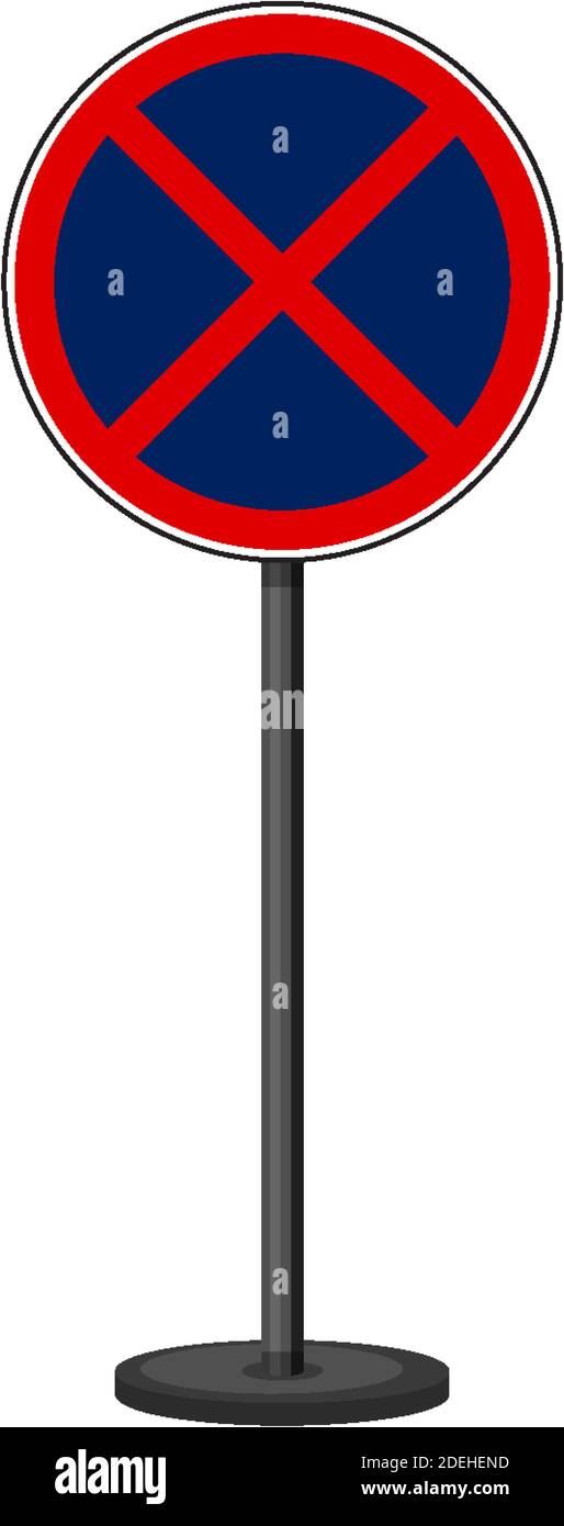 Red traffic sign on white background illustration Stock Vector Image ...