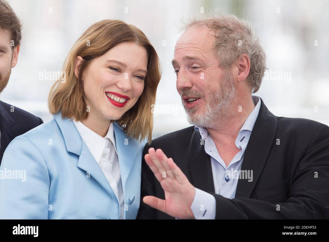 Arnaud Desplechin and Lea Seydoux attends Oh Mercy Roubaix une Lumiere Photocall during 72nd ...