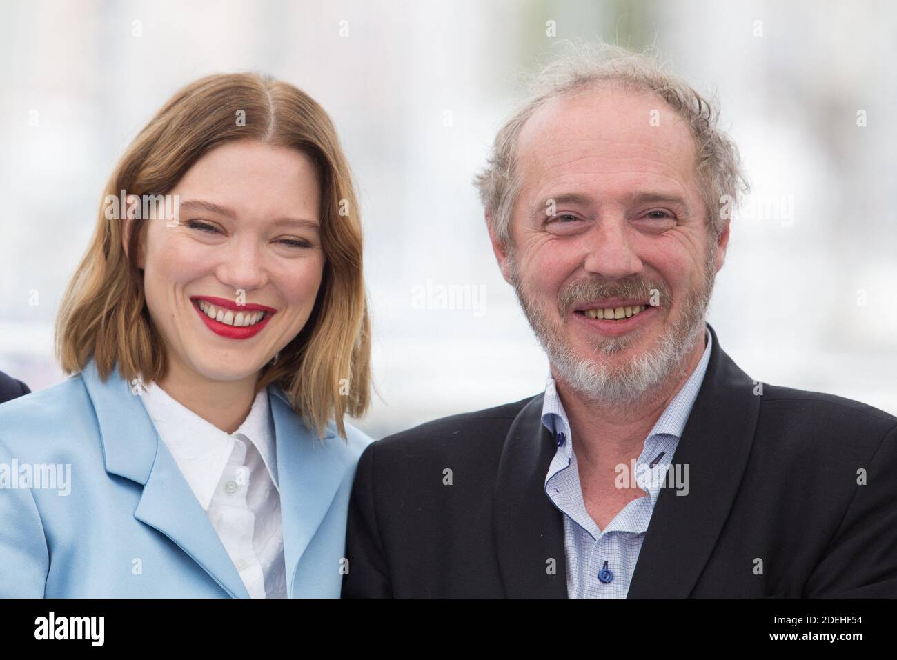 Arnaud Desplechin and Lea Seydoux attends Oh Mercy Roubaix une Lumiere Photocall during 72nd ...