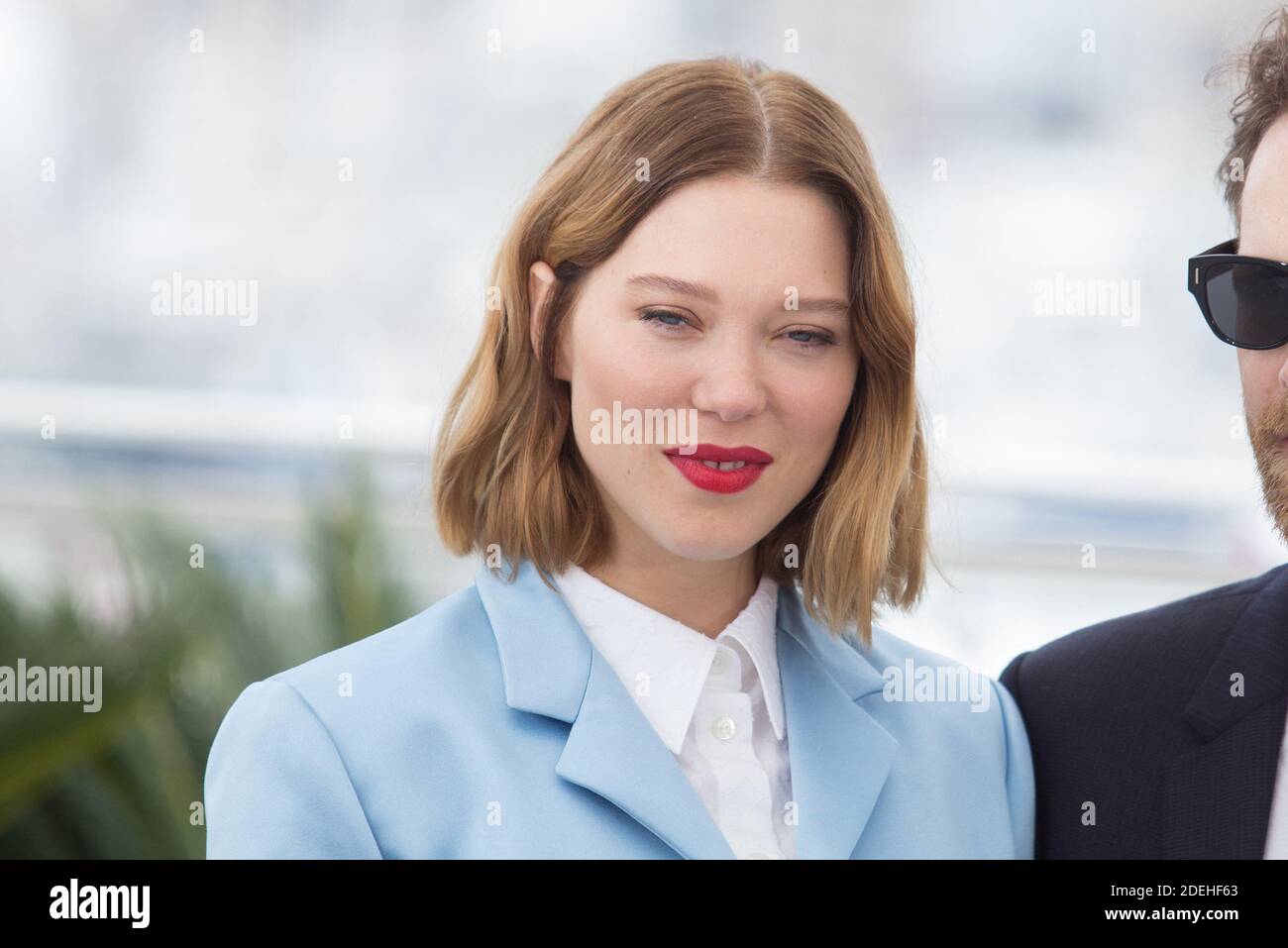 Lea Seydoux attends Oh Mercy Roubaix une Lumiere Photocall during 72nd Cannes film festival on ...