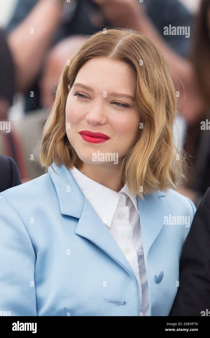 Lea Seydoux attends Oh Mercy Roubaix une Lumiere Photocall during 72nd Cannes film festival on ...