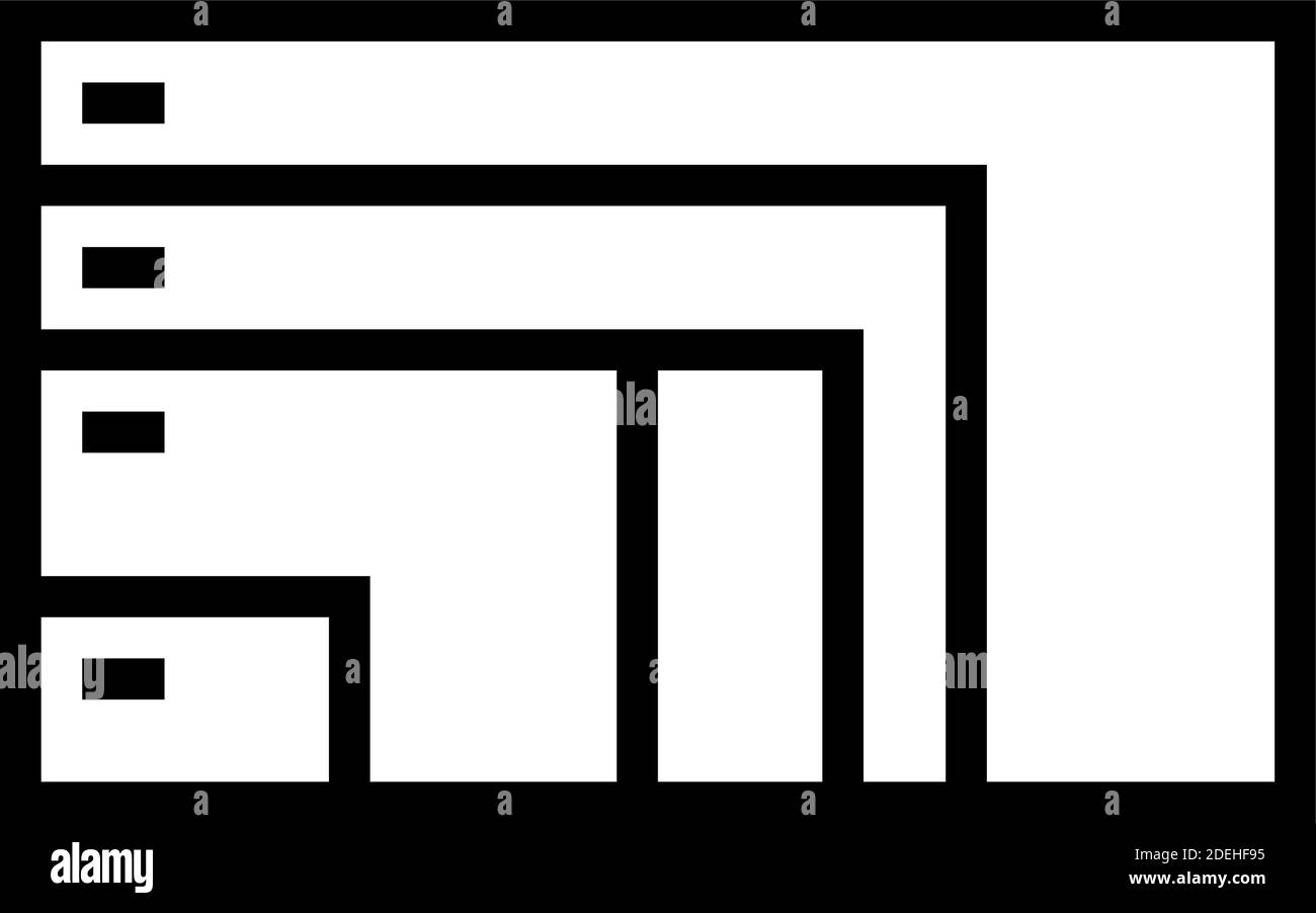 different resolution and diagonal computer monitor line icon vector ...